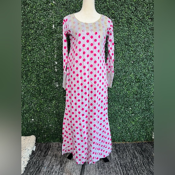 India Hicks | Dresses | Indian Style Polka Dot Cotton Maxi Dress Size S | Poshmark